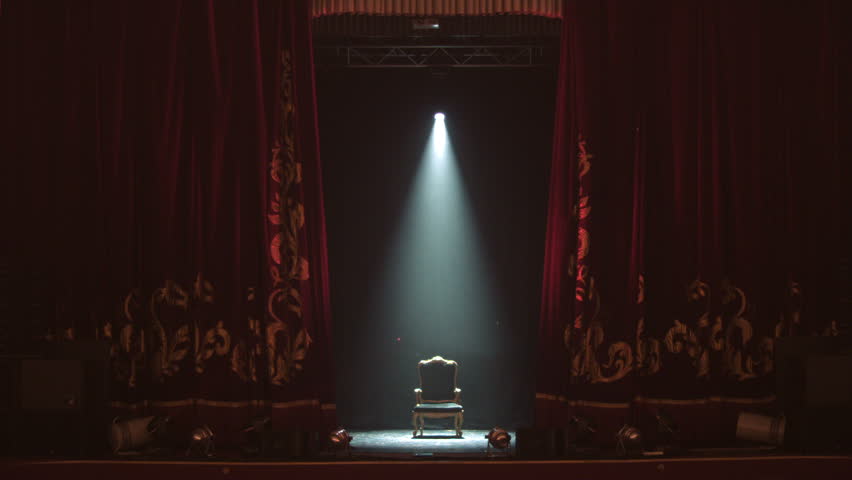 Theatrical Curtain Curtain Opening Stock Footage Video (100% Royalty ...