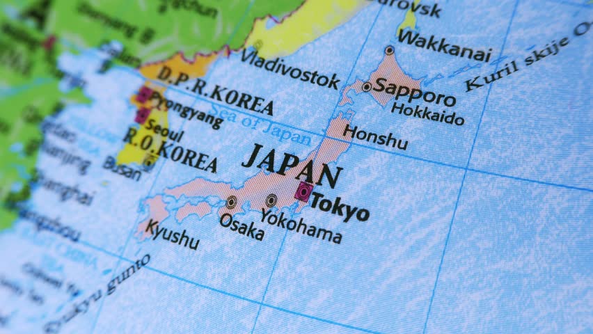 Japan. Asia. Terrestrial Globe 4k Stock Footage Video (100% Royalty ...