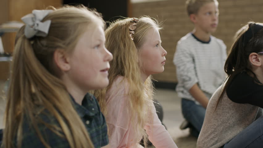 Panning Shot of Students Sitting Stock Footage Video (100% Royalty-free ...