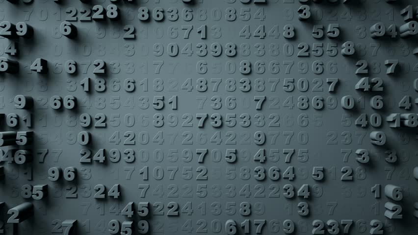 Abstract Numbers Random Motion, 3d Animation 4k Stock Footage Video ...