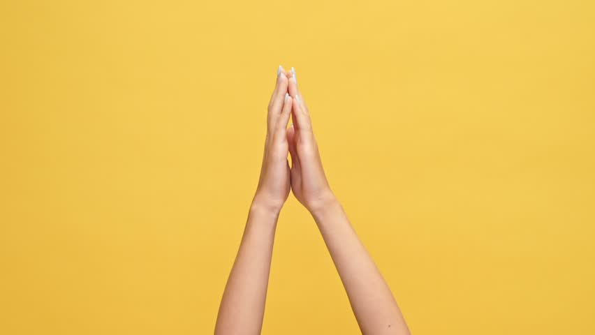 Woman Hands Clapping and Showing Stock Footage Video (100% Royalty-free ...