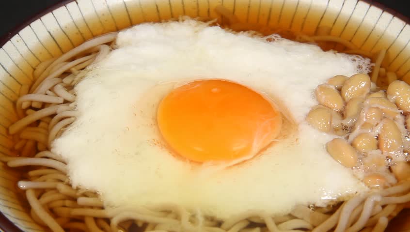 Japanese Cuisine,tororo Natto Soba Stock Footage Video (100% Royalty ...