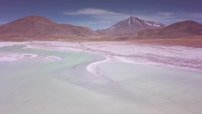 Red Mountain with Water and landscape, Chile image - Free stock photo ...