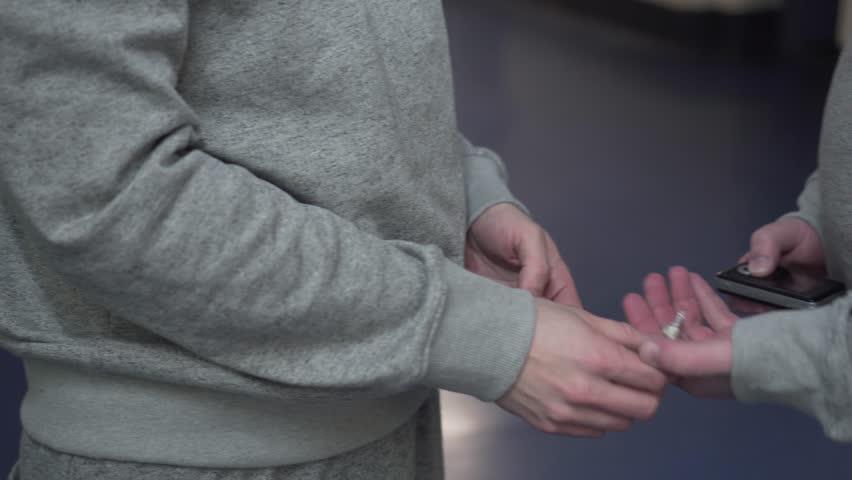 Prisoners Exchange Contraband, Mobile Phone Stock Footage Video (100% ...