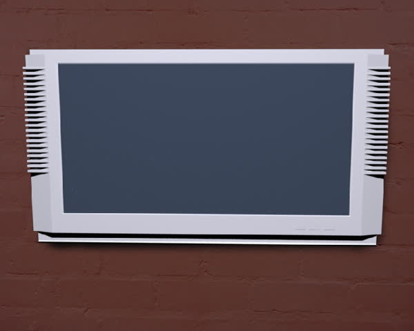 Stock Video Clip of 3d animation of a flat screen tv | Shutterstock