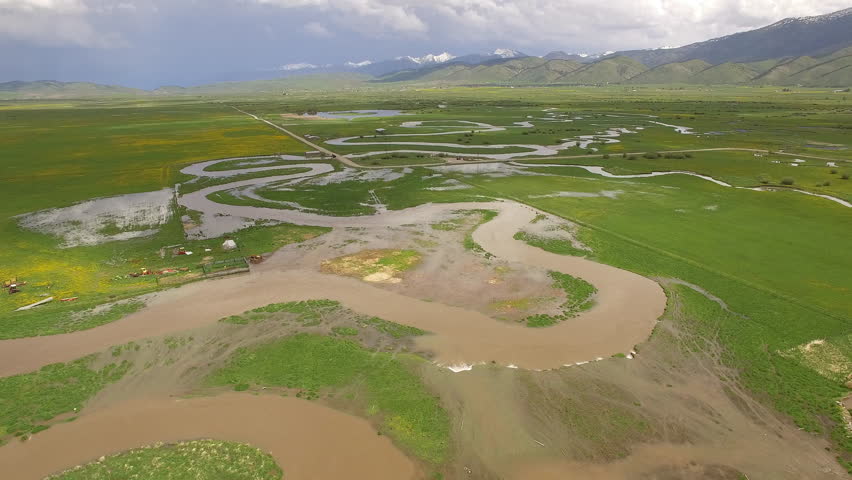 River running through the landscape scenic image - Free stock photo ...