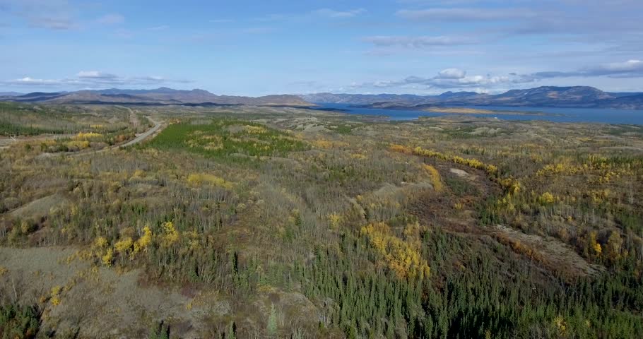Landscape at Lake Laberge in Whitehorse, Yukon Territory image - Free ...