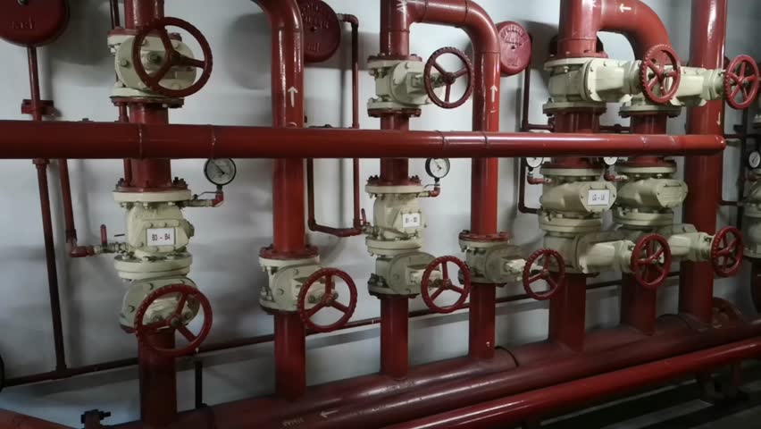 Fire Fighting Valve in Pump Stock Footage Video (100% Royalty-free ...