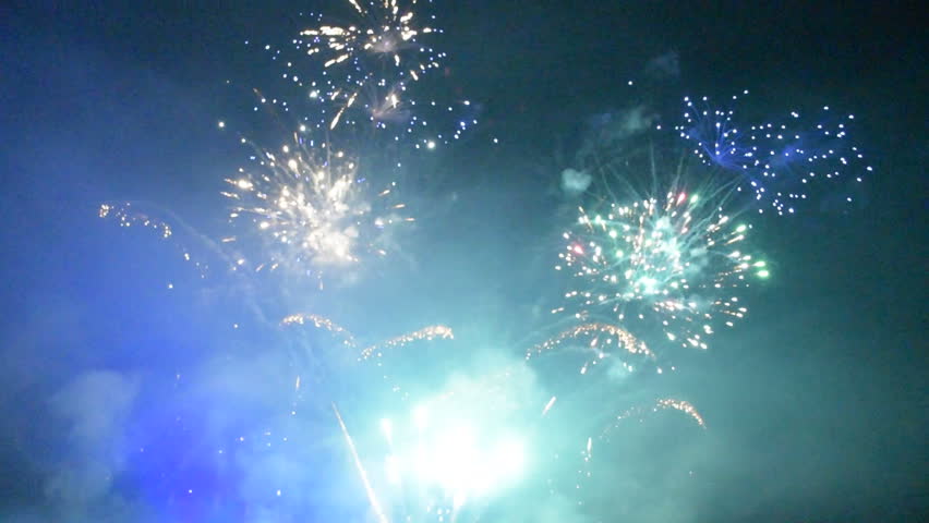 Beautiful Colorful Firework Texture Display Stock Footage Video (100% ...