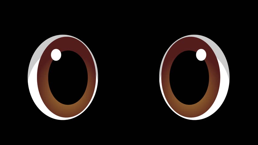 Cartoon Eyes Blinking On Dark Stock Footage Video (100% Royalty-free ...