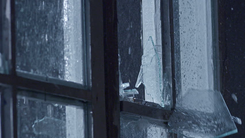 Window Glass Breaking During Bad Stock Footage Video (100% Royalty-free ...
