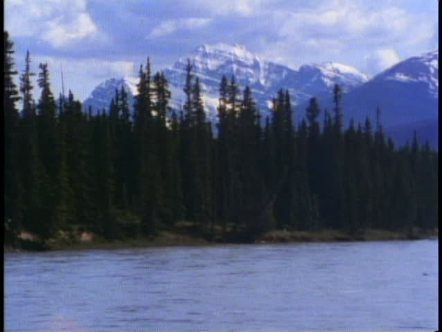 Jasper Mountain Peak with snow in Jasper National Park, Alberta, Canada ...