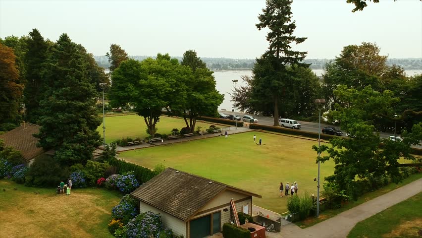 Drone Shot Over Park Near Stock Footage Video (100% Royalty-free ...