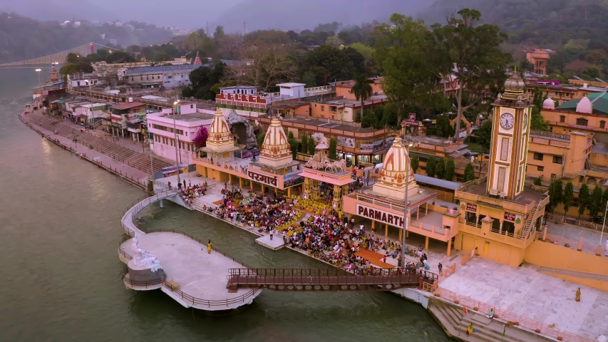 Aerial View On Rishikesh, India, Stock Footage Video (100% Royalty-free ...