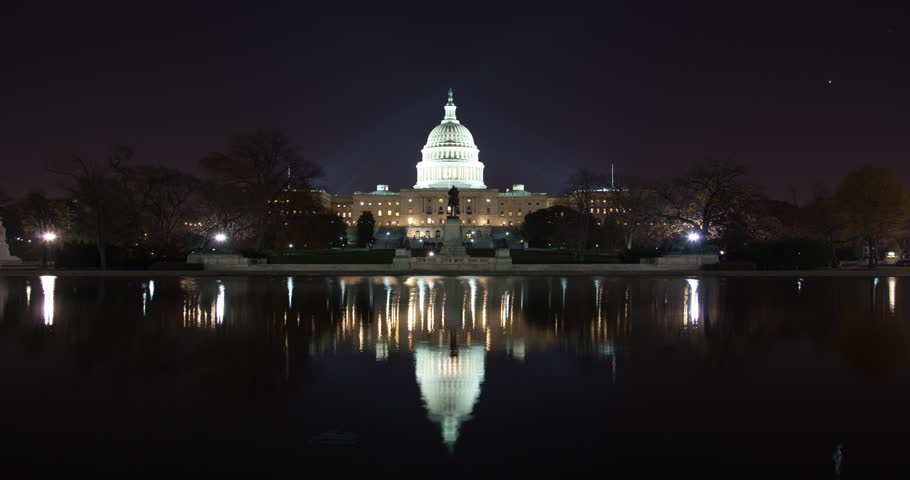 Congress across the pool in Washington DC image - Free stock photo ...