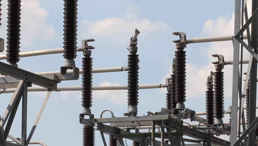 High-voltage Disconnector in Operation Stock Footage Video (100% ...