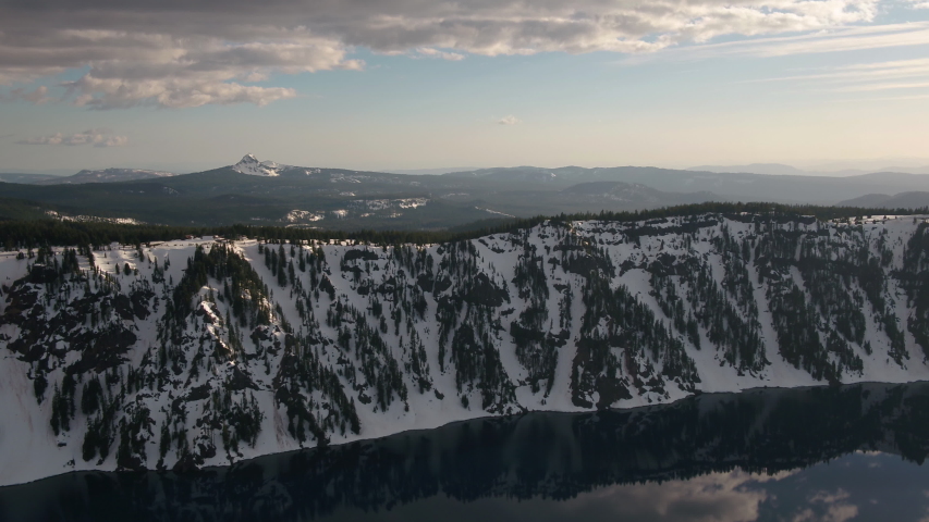 Aerial View of Crater Lake National Park, Oregon image - Free stock ...