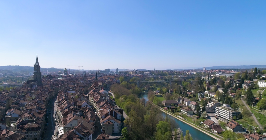 Aerial View of the Old City in Bern, Switzerland image - Free stock ...