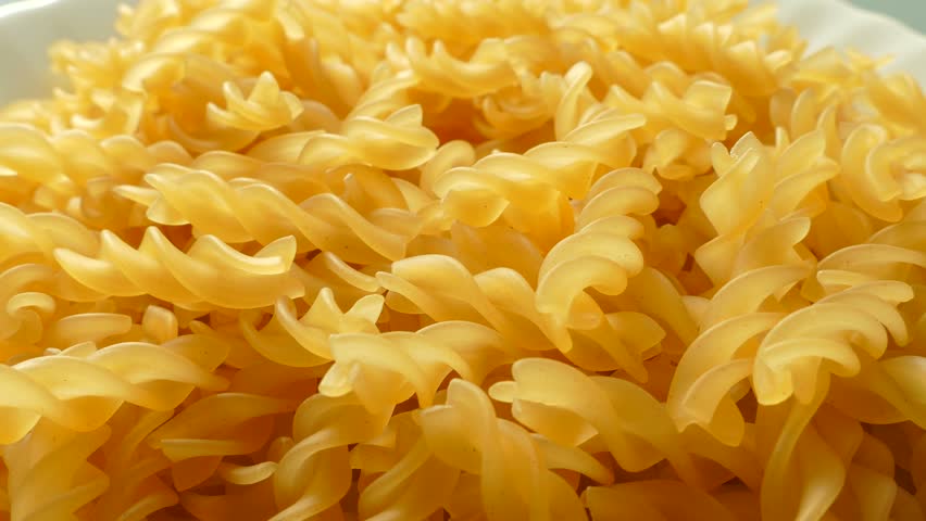 Delicious Italian Fusilli / Spirelli Pasta Rotation Stock Footage Video ...