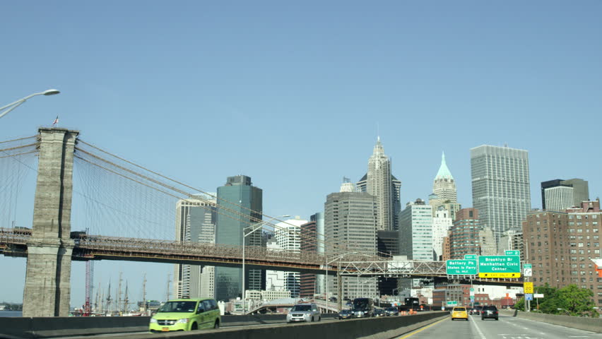 NEW YORK - JULY 3, 2015: Signs For The BQE, Belt Parkway, And Hamilton ...