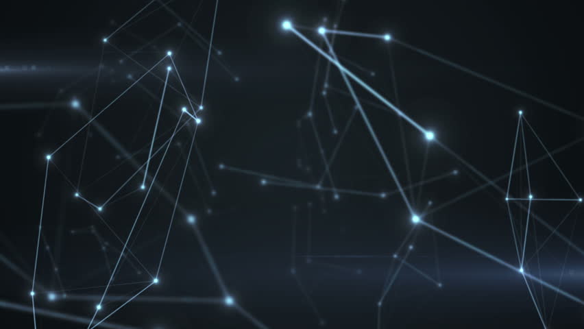 Technologies. Abstract Background With Plexus Connections Wire Frame Web. Seamless Looping ...