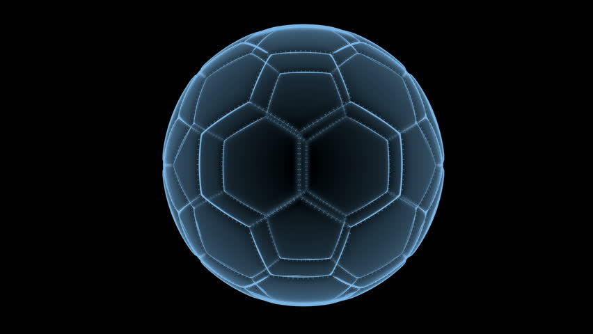 Rotating Hologram of Soccer Ball. Stock Footage Video (100% Royalty ...