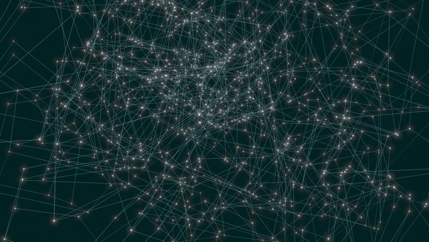 Technologies. Abstract Background With Plexus Connections Wire Frame Web. Seamless Looping ...