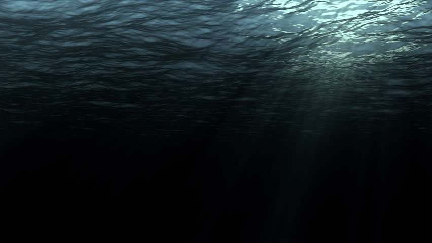 Dark Underwater Scene With Waves And Sun Lights Stock Footage Video ...