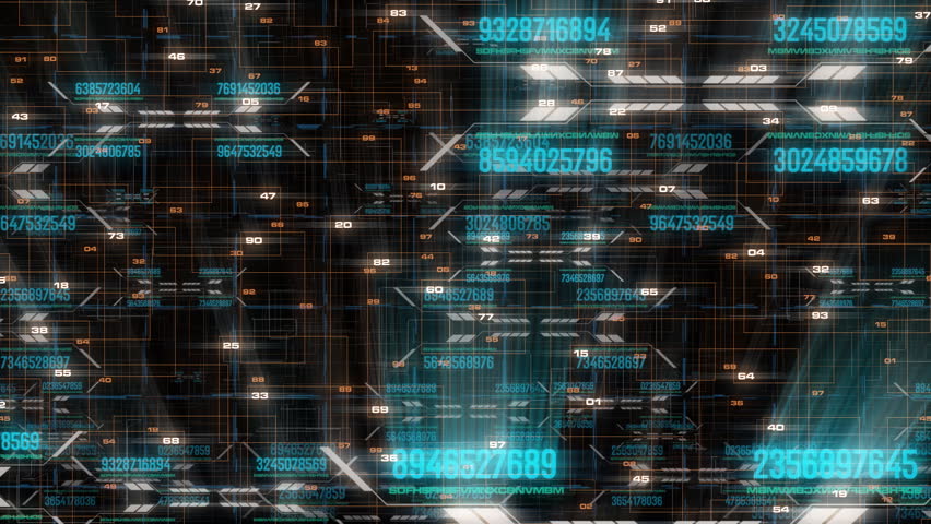 Bright Digital Texts in a Stock Footage Video (100% Royalty-free ...