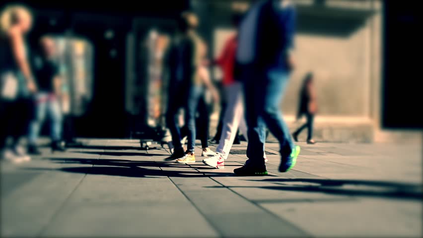 Walking People On a Big Stock Footage Video (100% Royalty-free ...