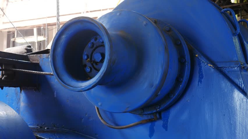 Stock Video Clip of Drawworks Cathead Rotating - Equipment for Oil ...