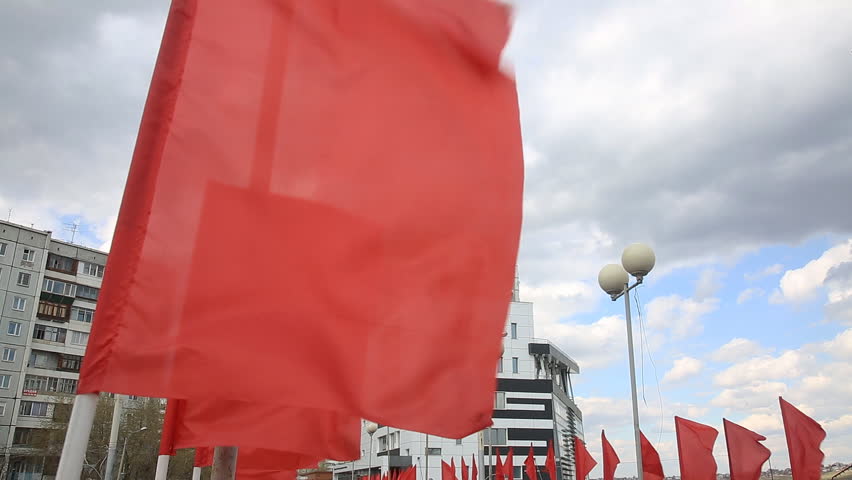 Filming Movement Flag in the Stock Footage Video (100% Royalty-free ...