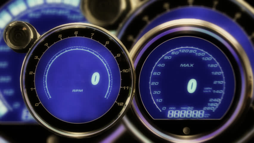 Looping Digital Rpm and Speed Stock Footage Video (100% Royalty-free ...