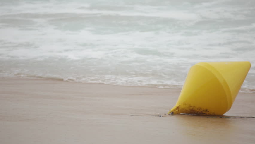 Buoys Define Boundaries For Safe Swimming. The Yellow Buoys Swing On ...