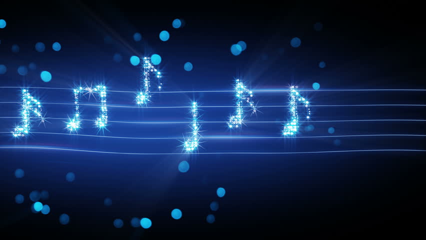 Musical Notes from Fireworks. Computer วิดีโอสต็อก (ปลอดค่าลิขสิทธิ์ ...