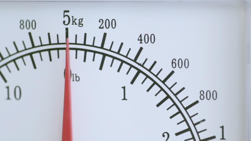 Weighing Scales with Pointer Moving Stock Footage Video (100% Royalty ...