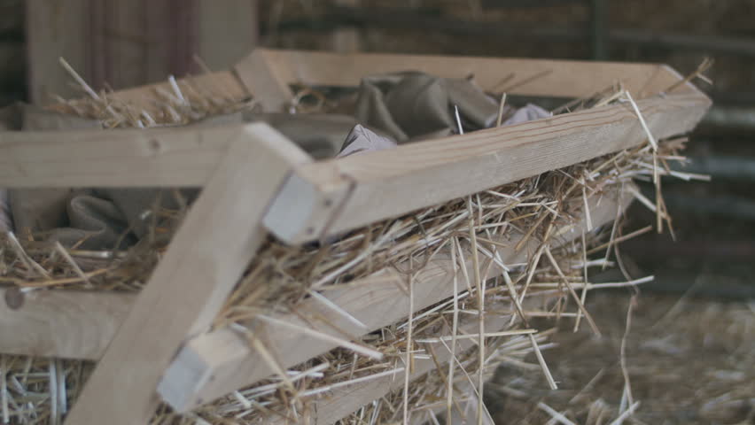 Baby Jesuss Manger Cradle. Stock Footage Video (100% Royalty-free ...
