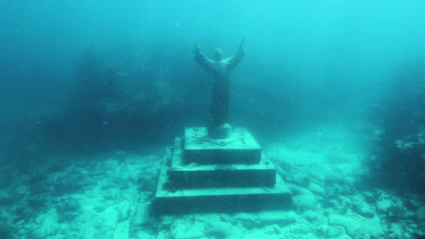 The Christ Of The Abyss Statue In Key Largo, Florida Keys. Stock ...