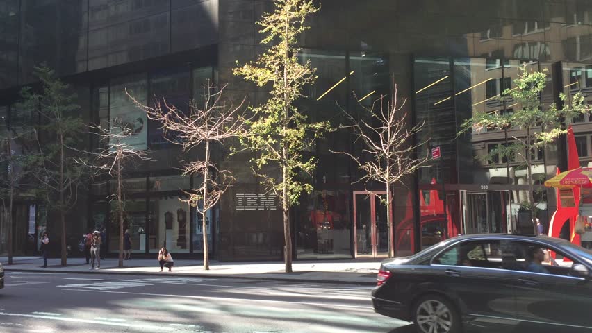 NEW YORK CITY - January 2017: Daytime Establishing Shot IBM ...