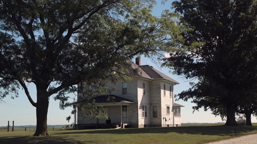 Historic Farmhouse In Iowa On A Summer Day Stock Footage Video 13009652 ...