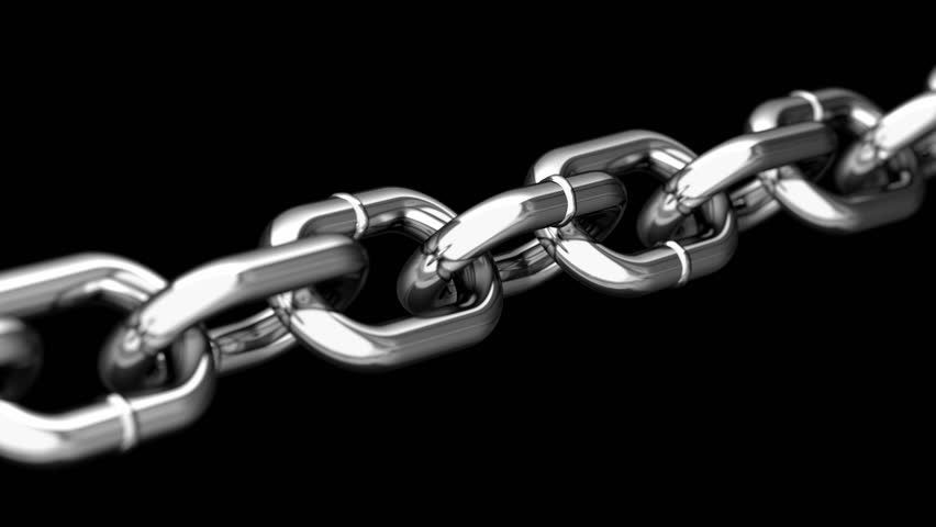 The Weakest Link A Plastic Tie Joining Together Metal Chain Represents ...