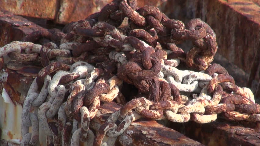 Rusted Iron Chains On Rusty Stock Footage Video (100% Royalty-free ...