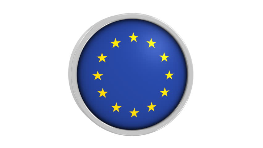 European Union Flag with Circular Stock Footage Video (100% Royalty ...