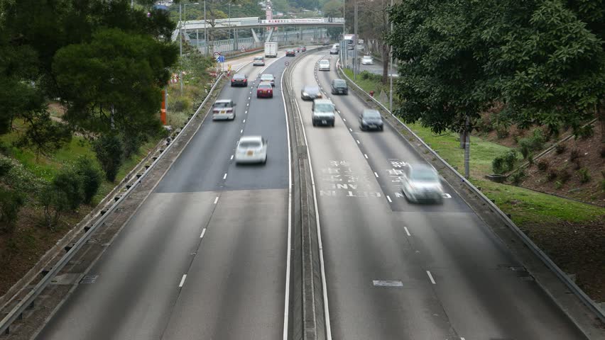 HONG KONG - FEBRUARY 23, 2015: Left-hand Drive Road And Traffic, Car ...