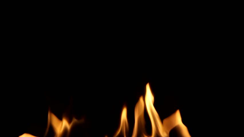 Beautiful Fire On Black Background. Easy Integration Into Video. Stock ...