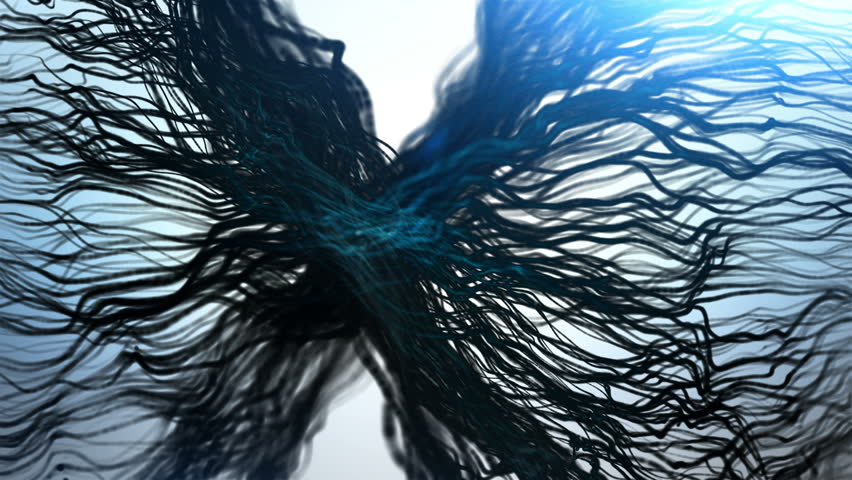 Blurred Animated Energy Moving In Circle On The Dark Blue Background ...
