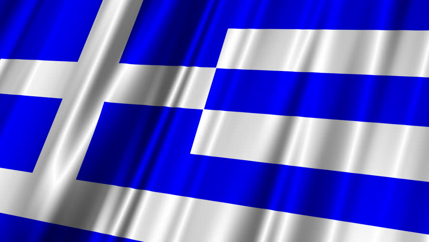 Flag Of Greece Beautiful 3d Animation Of Greece Flag In Loop Mode Stock ...