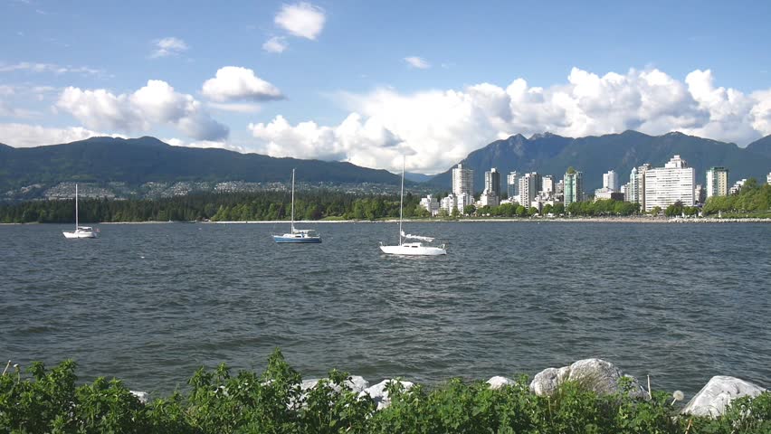 Vancouver - Burrard Inlet - Stock Footage Video (100% Royalty-free ...
