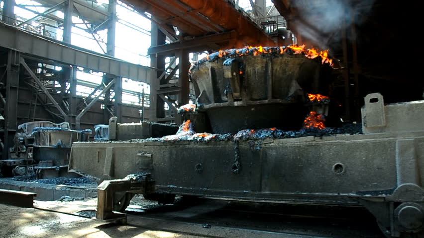 Rail Freight Transportation of Molten Stock Footage Video (100% Royalty ...