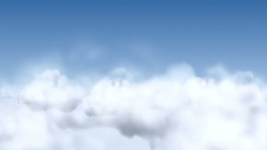 Animation Of Flight Over Clouds In Sunny Day. Animation Of Seamless ...